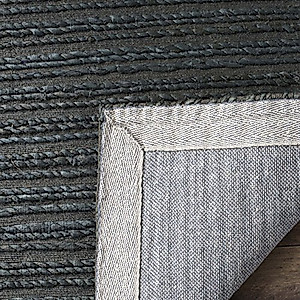 SAFAVIEH Cape Cod Collection Accent Rug - 4' x 6', Dark Green, Handmade Braided Hemp, Ideal for High Traffic Areas in Entryway, Living Room, Bedroom (CAP504A)