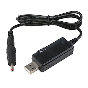 DROK USB to 9v, 5v to 12v Step Up, USB Cable DC 5V Boost to 9V 12V Voltage Converter 1A Step-up Volt Transformer Power Regulator Line with LED Display