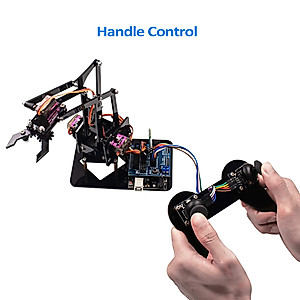 LAFVIN 4DOF Acrylic Robot Mechanical Arm Claw Kit Compatible with Arduino IDE DIY Robot with CD Tutorial