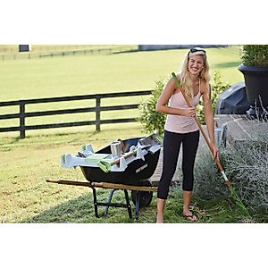 The Burro Buddy, USA Made Lawn/Garden Tray for All 4-6 cu. ft. wheelbarrows. Holds rake, Shovel, Short Handle Tools, Drinks & Water Tight Storage for Phone. Wheelbarrow not Included. Great Gift!