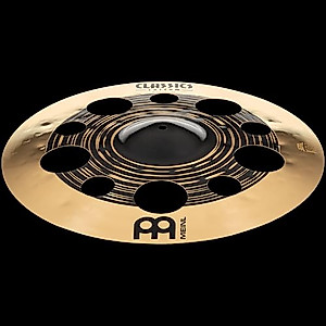 Meinl Cymbals Classics Custom Dual 18" Trash Crash Cymbal for Drum Set, Dark/Brilliant — Made in Germany — B12 Bronze, 2-Year Warranty (CC18DUTRC)