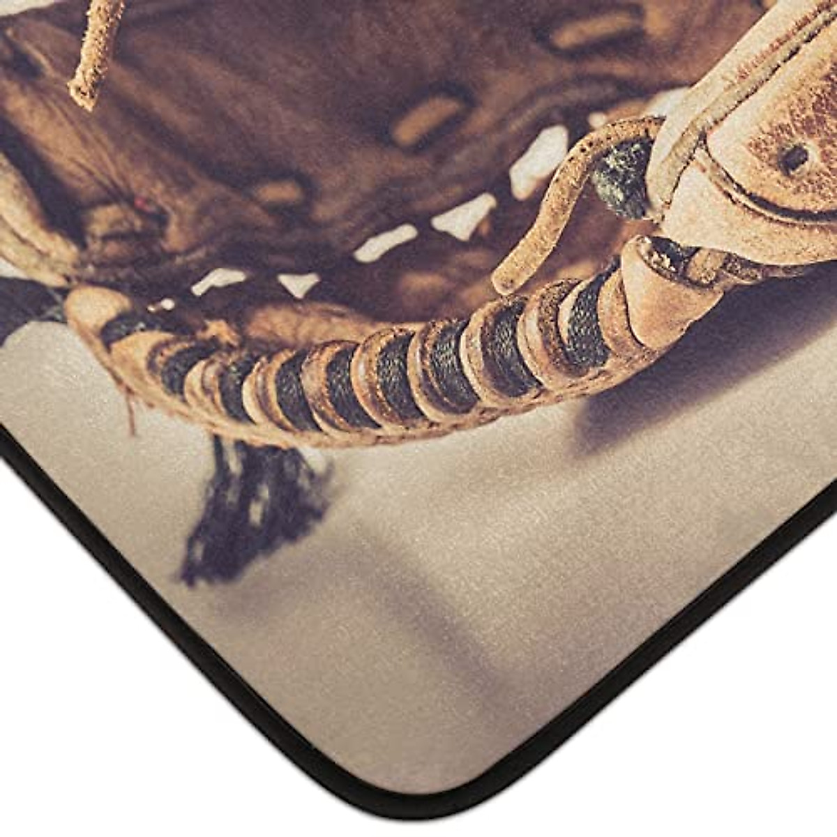Area Rug Vintage Baseball Glove Floor Mat, Absorbent Entryway Doormats Non-Slip Washable Carpet, Indoor Throw Rug for Living Room Bathroom Home Nursery Decor 50x80in