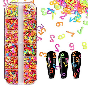 Glitter Flakes Stars Love Heart Numbers English Mixed Sequins Epoxy Resin Mold Filler Nail Art Decorations