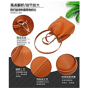 Andongnywell 4 Pack Women Handbag Set PU Leather Handbags Sets Tote Shoulder Bag Purse Card Holder 4pcs Set