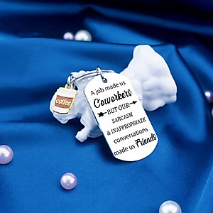 ichrati Coworkers Gifts for Women Friends Funny Coworker Farewell Going Away Leaving Gift for Womens Men White Elephant Gifts for Adults Small Colleague Employee Office Christmas Keychain