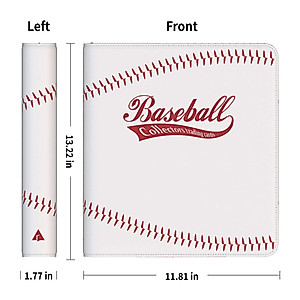 Rayvol Baseball Card Binder for Trading Cards, 9 Pocket Card Binder Fit 720 Cards Includes 40 Pages, 3 D-Ring Album for TCG Collection Storage