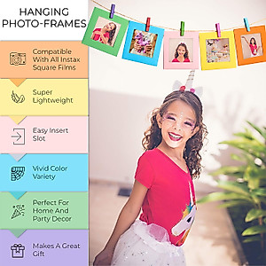 Fujifilm Instax Square SQ1 Glacier Blue Instant Camera + Fuji Instax Square Instant Film + Accessory Bundle