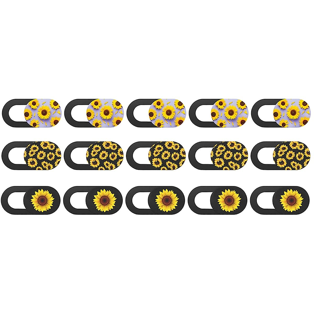 SOLUSTRE 15 pcs Camera Cover tableta Tablet Laptop Cartoon Slides Sunflower Printed Lens Cover Webcam Cover Slide Cartoon Webcam Cover Privacy Lens Cover Computer Lens Cover Desktop abs