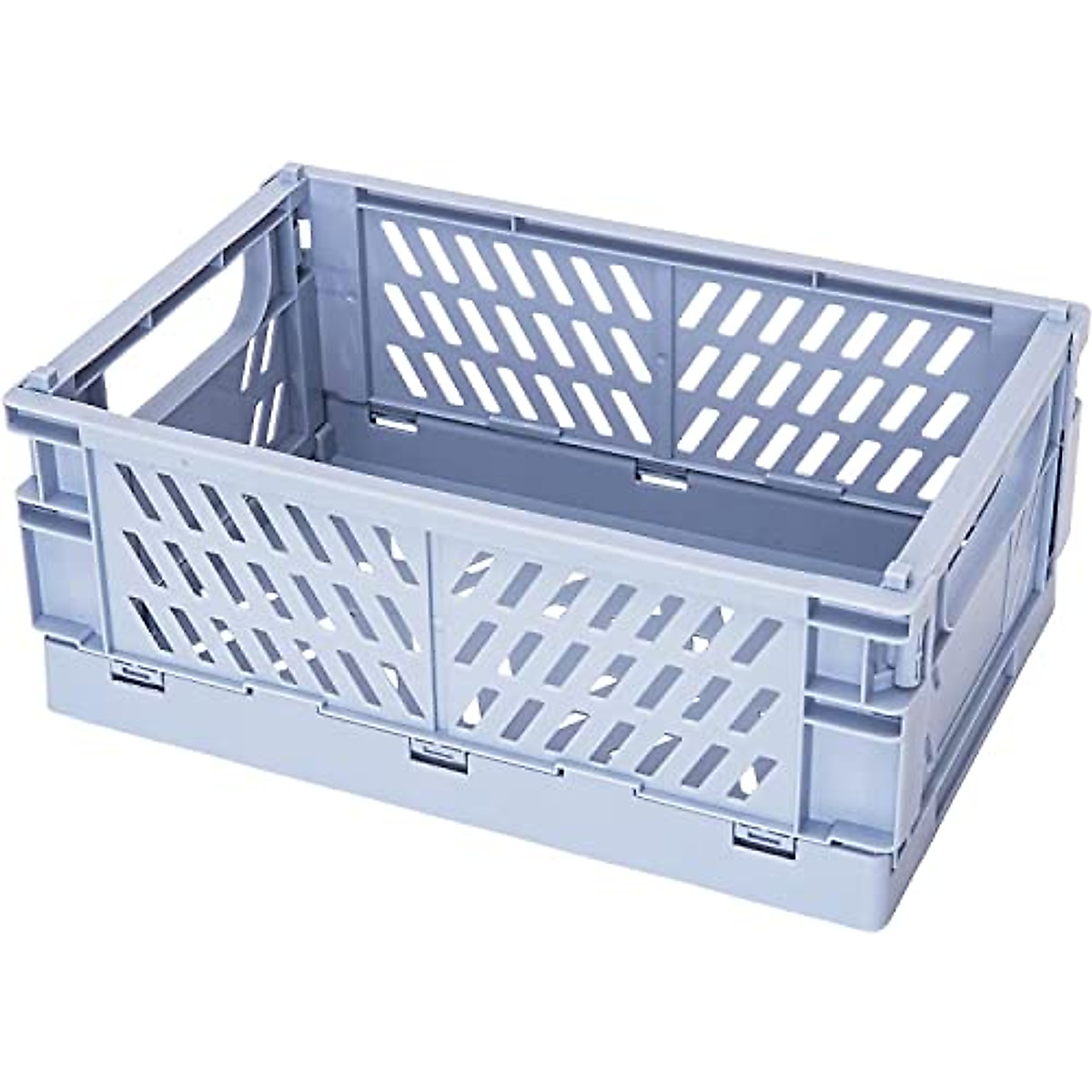 monomono Mini Stackable Plastic Baskets - 5-Pack, Cute and Compact Solution for Home and Office Organization (5.9x3.9x2.2 in, Blue)