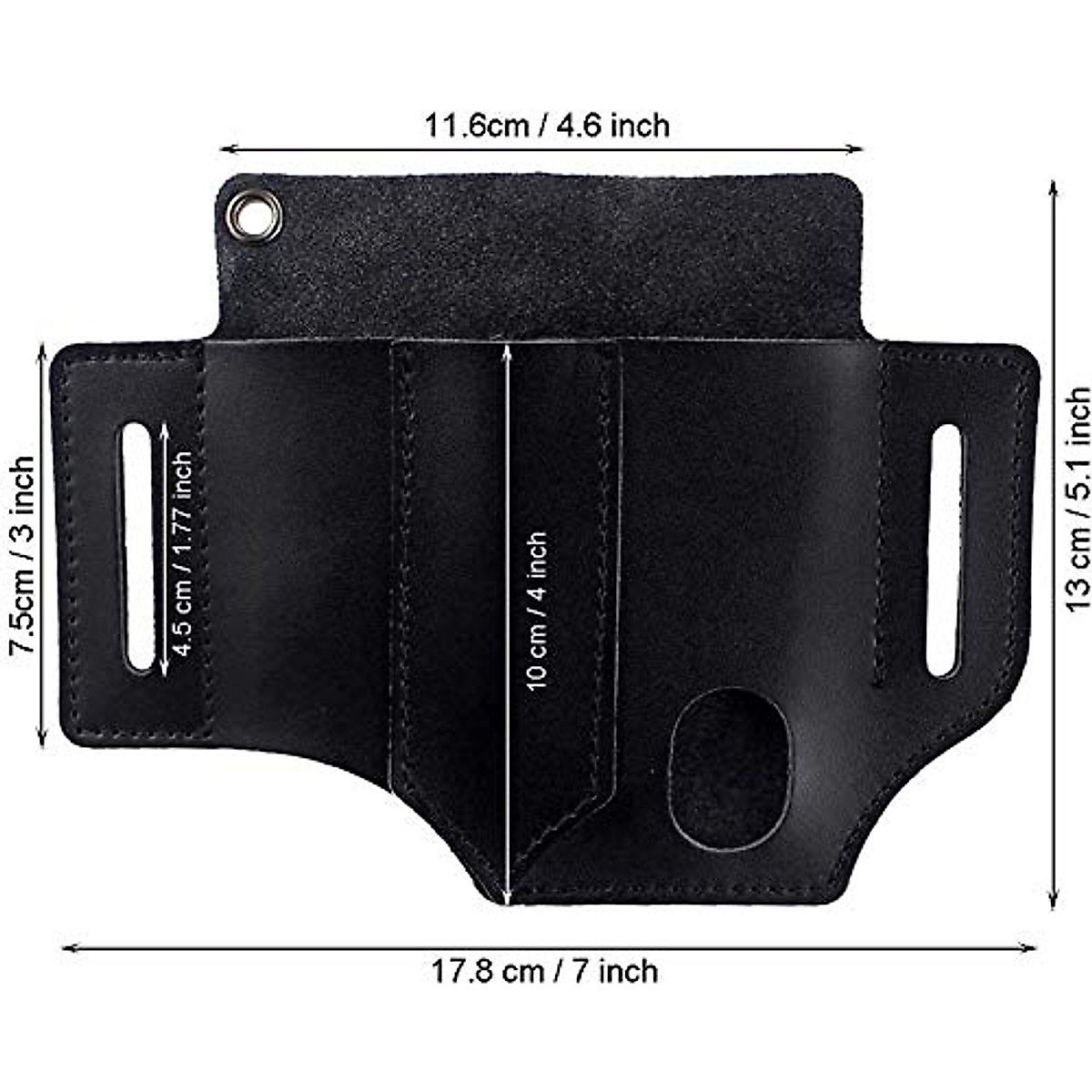 Multitool Leather Sheath EDC Pocket Organizer - High Leather Quality, Multitools Holder Holster EDC Essentials Organizer Belt Pouch,Knife Organizer Leather Sheath (Brown)