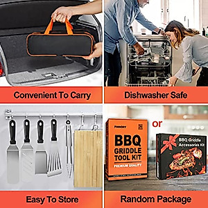 Griddle Accessories Kit for Blackstone, Exclusive Taco Holders, Melting Dome& Wire Rack, 36pcs BBQ Flat Top Grill Accessories Tools for Camp Chef Smoker Kitchen, Gifts for Men Women