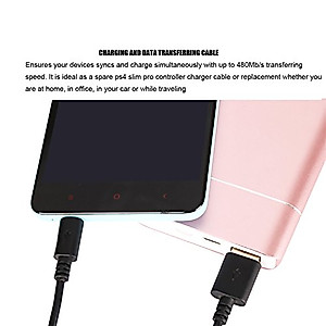 PS4 Micro USB Charger Cable,iEugen 3.3 ft PS4 Controller Charger Dualshock 4 USB Charging Cable for PlayStatio PS4 Pro Slim/XBOX ONE/Micro USB Device (Black)