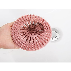 6 Pack Hair Catcher for Bathtub and Kitchen Shower Drains Hair Stopper Durable Silicone Easy to Install and Clean.