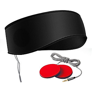 Tooks Gen3 Sportband - Headphone Headband - Color: Black, Sleek 100% Stretch Dryfit Keeps You Cool from Sports to Sleep | Ultra-Thin Cushioned Headphone Speakers