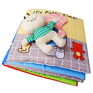 Xiaoyu Soft Books for Newborn Babies, Soft Activity Baby Book, Educational Toy for Boy & Girl, Touch and Feel Activity, Bedtime Story, Potty