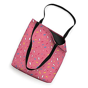 Cute Pink Donut Ice Cream Sprinkles Tote Bag