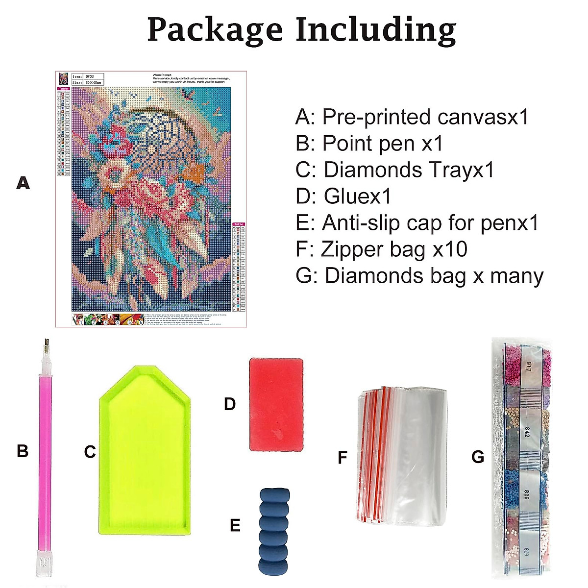 Dream Catcher Diamond Painting Kits for Adults Beginners,5D DIY Diamond Dots Art Flowers,Dreamcatcher Paint by Diamonds Round Full Drills Gem Paintings for Home Wall Decor 12x16Inch