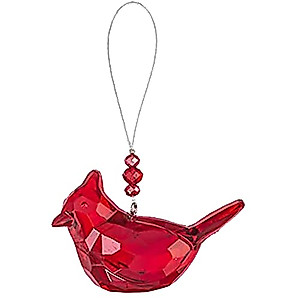 Cardinal of Comfort Visitor from Heaven Sympathy Gift Set Memorial Cardinal Gifts Bereavement Gifts Remembrance Gift for Loss of Father, Mom, Sister - Red Bird Crystal Window Décor