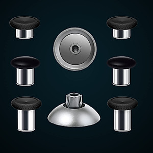 AQIDAP Controller Metal Thumbsticks Replacement for Nintendo Switch Pro Controller 8 in 1 Swap Magnetic Analog Thumb Sticks Set Joystick Parts Repair Accessories Kit