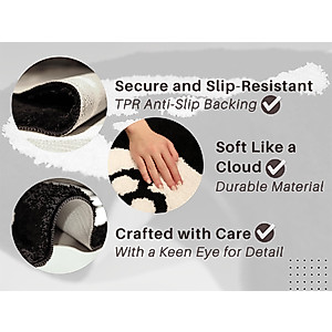 Slothy Fafi 8 Ball Rug - 24 Inch White & Black Hypebeast Rug - Cool Rugs and Aesthetic Rugs for Bedroom & Living Room - Y2K Rug for Y2K Room Decor