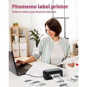 Phomemo Shipping Label Printer, Thermal Printer for Shipping Packages, High Speed 4x6 Label Makers for Small Business, Portable Shipping Supplies Compatible with Amazon, Etsy, Ebay, Shopify, UPS, etc