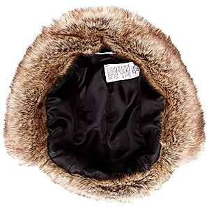 Amazon Essentials Men's Trapper Hat with Faux Fur, Red Buffalo Check, One Size