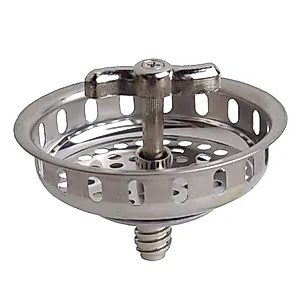 DANCO Twist Tight Kitchen Sink Basket Strainer, 3-1/2 Inch, Chrome, 1-Pack (86800)