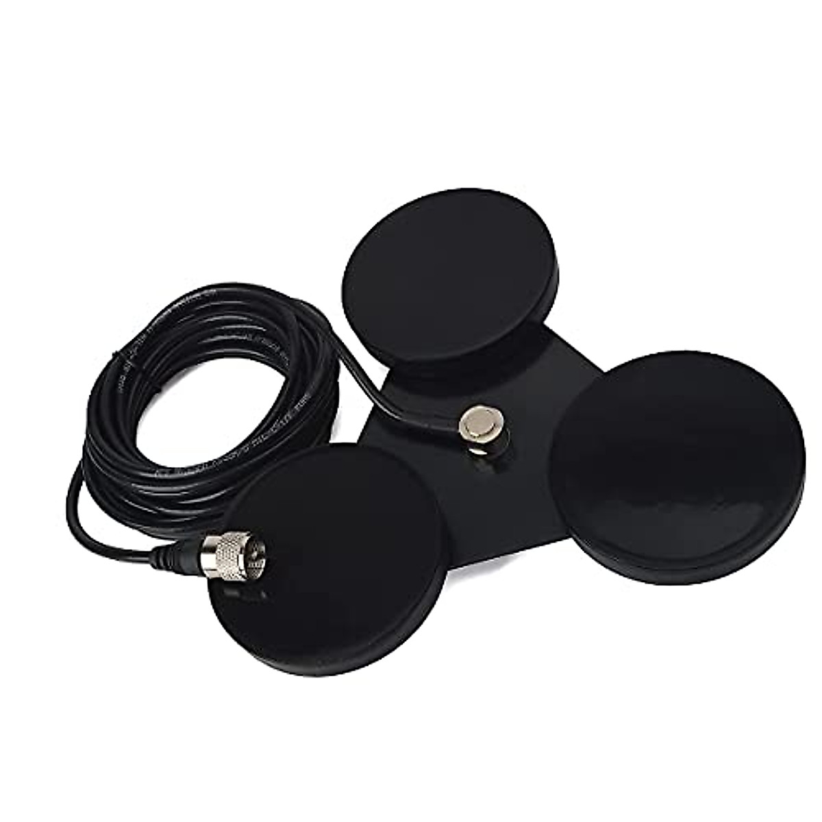 HYS Heavy Duty Mobile Car/Truck SO-239 8.8inch Triangle Magnet Mount Base W/5M(16.4ft) RG58 Coaxial Cable PL-259 Plug