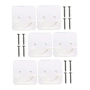 KONTONTY 6pcs No Drilling Mounted Duty Bathrooms Home Wall Bathroom Accessories Fixing Screws Household Adhesive Curtain Adhensive Holders for Tension Kitchen Heavy Wall-mounted Rods