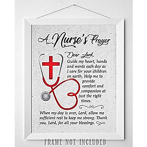 Dear Lord - A Nurse's Prayer - 11x14 Unframed Art Print - Great Gift For Nurse's Day and Home and Office Decor Under $15