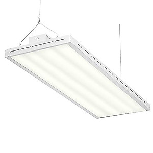 FAITHSAIL 4FT Linear LED High Bay Shop Light, 220W, 26500LM, 5000K, Industrial LED Warehouse Lighting, 4 Foot Indoor Aisle Area Workshop Garage Highbay LED Lights, 4 Lamp Fluorescent Equivalent