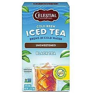 Celestial Seasonings Cold Brew Unsweetened Black Tea Iced 18 tea bags