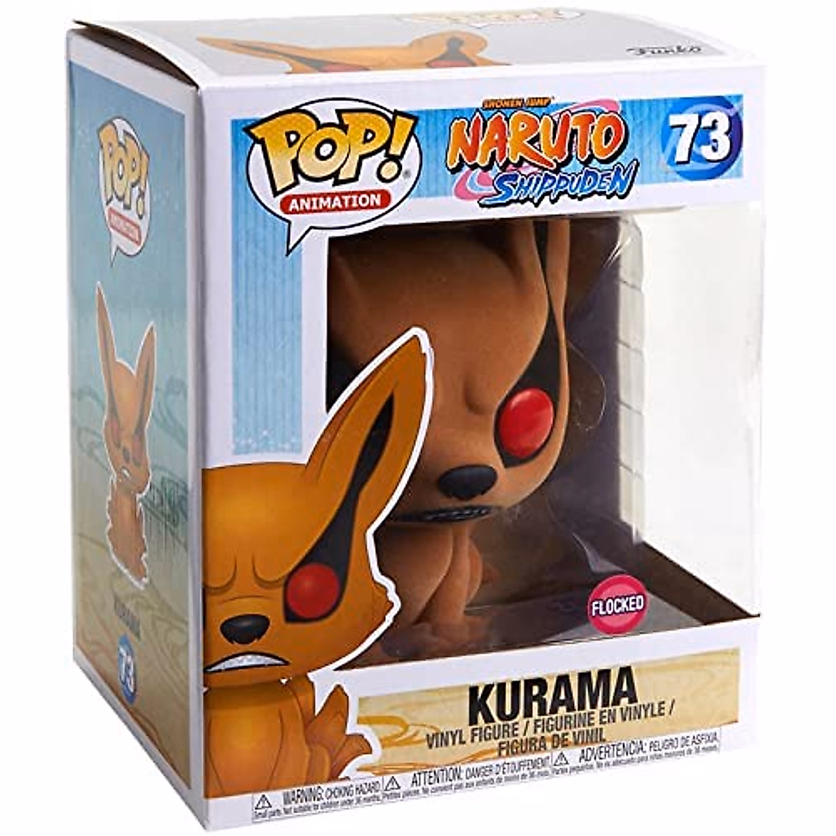 Funko Pop Animation Shonen Jump Naruto Shippuden Kurama Flocked Exclusive 73