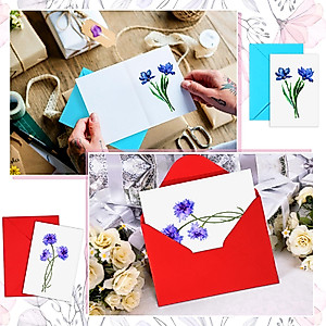 Colarr 150 Set Floral Watercolor Blank Cards with Envelopes Stickers 4 x 6 Inch Note Cards Blank Greeting Cards Bulk Stationary Notecards for Birthday Mother's Day Thank You Gifts