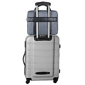 Compact Computer Case Business Shoulder Briefcase Crossbody Carrying Bag Tote Grey for Lenovo IdeaPad, ThinkPad, Y Series, Yoga, 100e Chromebook, 300e Chromebook