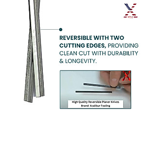 3-1/4" Carbide Planer Blades Reversible - Fits POWERTEC 128300 - Planer Pack of 10