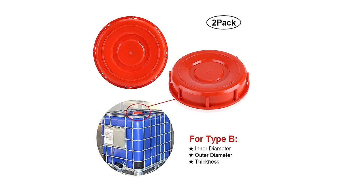 2Pcs IBC Tank Lid, Plastic IBC Tote Cover, IBC Water Tank Cover, IBC ...