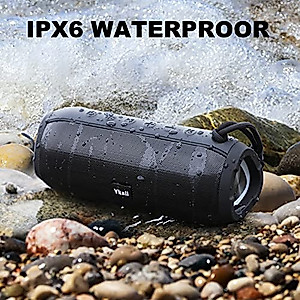 Ykall Bluetooth Speakers 20W Portable Speaker TWS Wireless Speaker with Rich Bass IPX6 Waterproof 36 Hour Playtime, Built-in Mic TF/AUX/FM, Wireless Stereo Speakers for Indoor and Outdoor Use