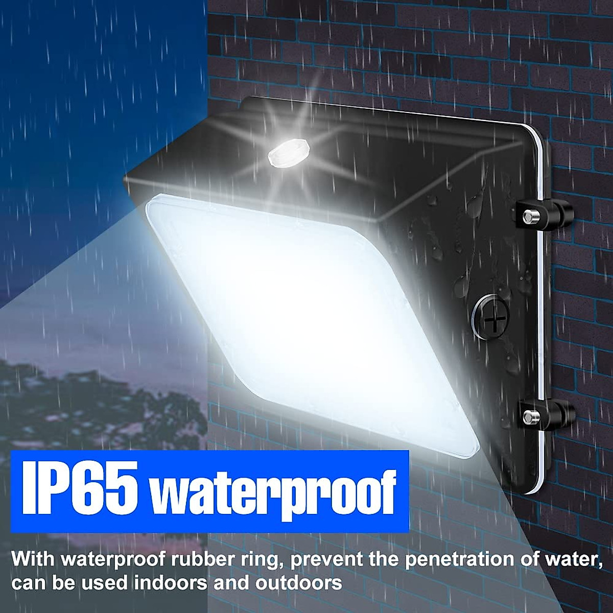 100W Dusk to Dawn Exterior Wall Pack LED Light 15300LM,800W HPS/HID Equivalent,110V Commercial Lighting 5000K Daylight ,IP65 Waterproof Light Sense,Industrial Outdoor Wall Lamp for Alleyways Doorway