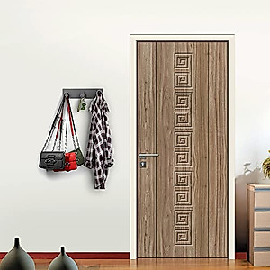 VIRFIN Key Holder for Wall with 2 Self-Adhesive Tapes, No Damage Key Holder Rack for Wall with 3 Key Hooks for Entryway, Door, Bathroom, Kitchen(Black)