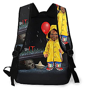 Horror Movie Chu-CKY Backpack Laptop Travel Bag Durable Waterproof for School College Student Knapsack