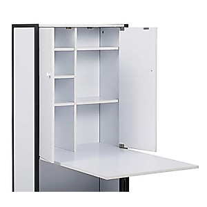 Sew Ready Craft/Multi Room Hiding Table Armoire, Charcoal/White