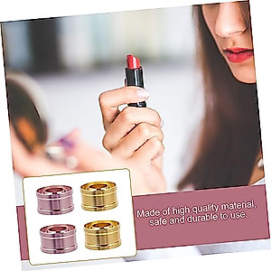 FRCOLOR 4pcs Lipstick Mold DIY Kits Molds for Resin Ring Tool Lip Applicator Silicone Lipstick Ring Lip Balm Lipstick Mould Ring DIY Lipstick Mold Lip Balm DIY Mold Ring Aluminum Tray