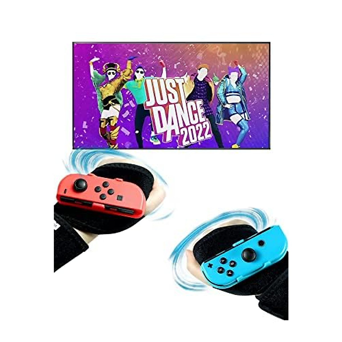 Switch Just Dance Strap, Pro Wristbands for Just Dance 2024 2023 2022 2021 2020 Switch Dancing Games, Hand Free Wrist Straps for Nintendo Switch Dance Accessories, Hand Free Wristband for JoyCon Grip