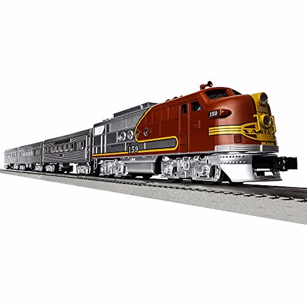 Lionel Santa Fe Super Chief LionChief Set with Bluetooth Capability, Electric O Gauge Model Train Set with Remote