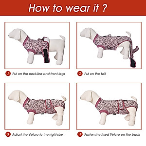 Jiupety Dog Recovery Suit Adjustable, Not Fit Slim and Long Body, Dog Suit for Surgery Recovery, 2XL Size, Anti-Licking Surgical Dog Onesies, Tie-dye.