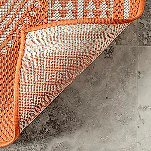 nuLOOM Ranya Tribal Indoor/Outdoor Area Rug, 8' x 10', Orange