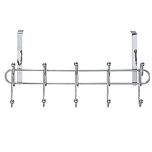 Simplify 10 Hanging Hook, Good for Towels, Jackets & Accessories, Fits Standard Doors, Chrome