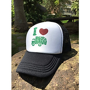 Waldeal Children's I Love Garbage Trucks Hat Trash Mesh Baseball Cap Halloween Black