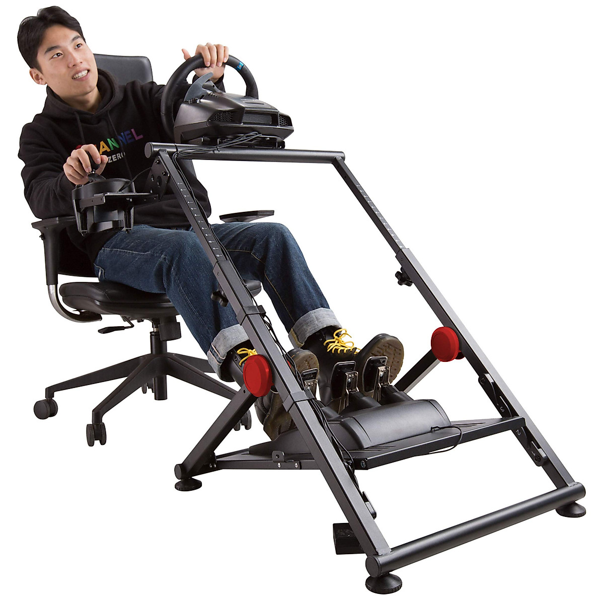 Conquer Racing Simulator Cockpit Driving Gaming Wheel Stand and Gear Shifter Mount